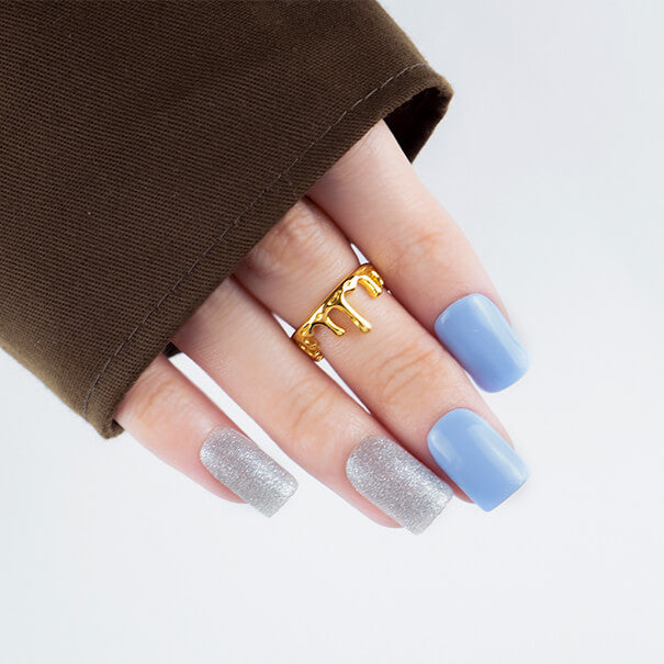 Light Blue Sparkling | Móng sơn gel | CocoNala